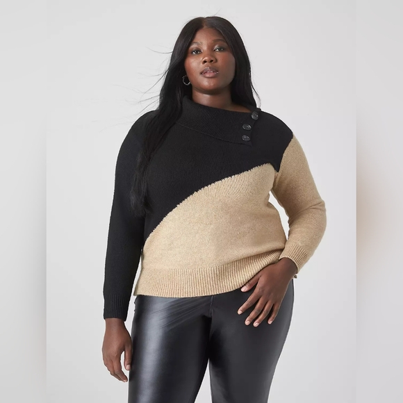 Lane Bryant | Sweaters | Lane Bryant Color Block Sweater | Poshmark